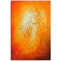 Artland Wandbild &raquo;Engel der Heilung - Engelkunst&laquo; Religion 1 Stk. tlg. als Leinwandbild, Poster in verschied. Gr&ouml;&szlig;en orange B/H/T: 20cm x 30cm, Leinwandbild 
