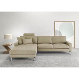 3C Candy Ecksofa &raquo;Lecce, wahlweise PUR-Schaumstoff oder Tonnentaschenfederkern&laquo; Bett im 2,5-Sitzer, teilmotorische Schlaffunktion im Longchair, L-Form