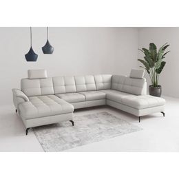 Sit & More sit&more Wohnlandschaft &raquo;Zora&laquo; B/H/T: 212cm, NaturLEDER ,mega-Recamiere links,mit Bett,mit Bettkasten