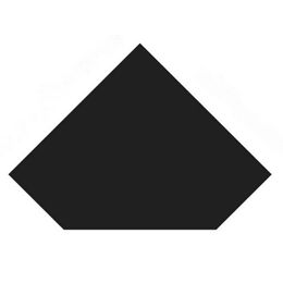 Hanseatic Bodenschutzplatte &raquo;f&uuml;r Kamin&ouml;fen F&uuml;nfeck 110 Stahl&laquo; 1 Stk. tlg. Stahl-F&uuml;nfeck, 110 x 110 cm, 2mm St&auml;rke, schwarz, zum Funkenschutz schwarz Stahl