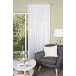 Home Wohnideen Vorhang &raquo;PILAGO&laquo; Multifunktionsband 1 Stk. tlg. Kombibandschal PILAGO mit Raschelspitze wei&szlig; Wirkware, Polyester 245cm, 