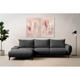 OTTO home Ecksofa &raquo;KELLIE, L-Form, 315 cm, verstellbare Armlehne, Metallf&uuml;&szlig;e,&laquo; wahlweise Recamiere links o. rechts, Chenille-Stoff, hoher Sitzkomfort 