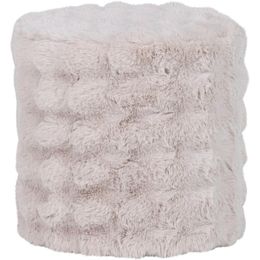 Woood Hocker &raquo;Olven mit Dream-Flauschbezug und runder Form B 46 x T 46 x H 46 cm&laquo; Gute Verschlei&szlig;festigkeit, flauschige Haarstruktur, montiert 