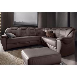 Sit & More sit&more Ecksofa &raquo;Benson L-Form&laquo; wahlweise mit Schlaffunktion braun NaturLeder;Luxus-Microfaser;Luxus-Kunstleder;Primabelle -Microfaser B/H/T: 265cm x
