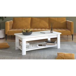 Home Affaire Couchtisch &raquo;Jersey Kaffeetisch, 124 cm, in trendigen Farben, modern&laquo; Eleganter Couchtisch, zeitloses Design, mit eine Ablagebode wei&szlig; B/H