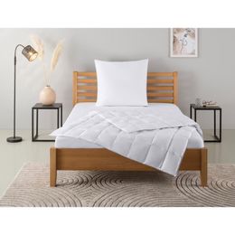 OTTO home Daunenbettdecke + Kopfkissen &raquo;Moulle, Bettdecke in 135x200 cm, 155x220 cm, 2-tlg.&laquo; Set mit Kissen 40x80 cm, 80x80 cm, Sommer, Winter, Made 