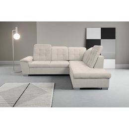 WERK2 Ecksofa &raquo;Bonny inkl. Kopfteilverstellung, Bettfunktion, Stauraum, Breite 265cm&laquo; Komfortwunder mit Schlaffunktion, verstellbarem Kopfteil & 