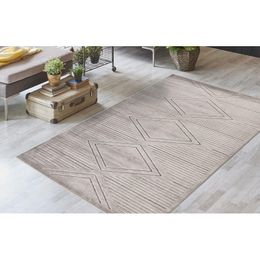 Kayoom Teppich &raquo;Madita 100&laquo; rechteckig 9 mm H&ouml;he grau Polypropylen B : 160cm 1 Stk., 9mm, L: 230cm