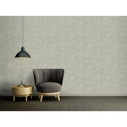 Livingwalls living walls Vliestapete &raquo;Stories of Life Vintage Mustertapete Grau Gr&uuml;n Vliestapete&laquo; Motiv geometrisch grafisch aufgesch&auml;umt Loft-Style Tapete f&uuml;r 