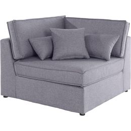 OTTO home Sofa-Eckelement &raquo;Florid&laquo; Teil eines Modulsofas, fester Sitzkomfort, auch in Cord grau Baumwollmix (60% Baumwolle/40% Leinen);Struktur fein (
