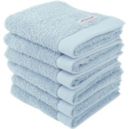 Tom Tailor HOME G&auml;stehandtuch &raquo;COLOR BATH&laquo; 100% Baumwolle, 30x50 cm, uni, gro&szlig;e Farbauswahl blau Frottier, Frottier B/L: 30cmx50cm, 6 Stk., Frottier