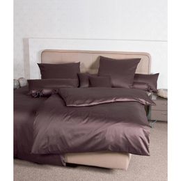 Janine Bettw&auml;sche &raquo;Colors&laquo; 2 Stk. feinf&auml;dige uni Bettw&auml;sche f&uuml;r alle Jahreszeiten, Markenrei&szlig;verschluss braun Mako-Satin, Obermaterial: 100% Baumwolle B/L: 