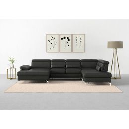Sit & More sit&more Wohnlandschaft &raquo;Cabrio U-Form, B: 359 cm, mit Sitztiefen-, Arm- & Kopfteilverstellung&laquo; 3 Nierenkissen, Federkern, optional Schlaffunktion und