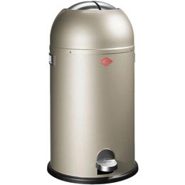Wesco M&uuml;lleimer &raquo;Kickmaster&laquo; 1 Beh&auml;lter Abfallsammler mit D&auml;mpfer, 33 Liter silber Stahlblech B/H/T: 37,5cm x 69cm x 37,5cm, 33 l