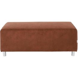 Home Affaire Polsterhocker &raquo;Gy&ouml;r&laquo; democratichome Edition, passend zum Ecksofa 'Gy&ouml;r' braun Microfaser (100% Polyester);Luxus-Microfaser Lederoptik (