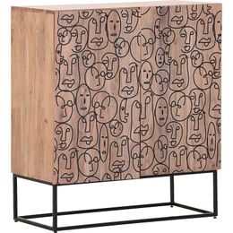 GUTMANN FACTORY Kommode beige B/H/T: 80cm x 90cm x 38cm, Akazie, 2 Stk.