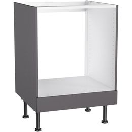 KOCHSTATION Herdumbauschrank &raquo;KS-Paula&laquo; 60 cm breit, 87 cm hoch, mit 1 festen Blende anthrazit, B/H/T: 60cm x 87cm x 58,4cm