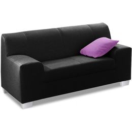 DOMO collection 2-Sitzer &raquo;Amando zeitlos und modern, komfortabel,&laquo; in vielen Bezugsvarianten, auch in Leder schwarz Microfaser PRIMABELLE (100% 
