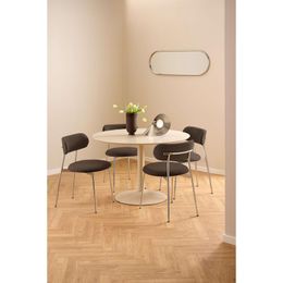 ACTONA GROUP Esszimmerstuhl &raquo;Lyric, K&uuml;chenstuhl, mit gepolsterter Sitzfl&auml;che&laquo; (Set) 2 Stk.Stuhl, Chenille, Retro-Futur, Chromstahlgestell, FSC Stoff B