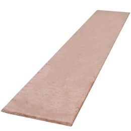 Paco Home L&auml;ufer &raquo;Rabbit 780&laquo; rechteckig 26 mm H&ouml;he Kunstfell, Kaninchenfell-Haptik, ein echter Kuschelteppich, Uni-Farben beige Polyester B : 80cm 1 Stk., 26mm