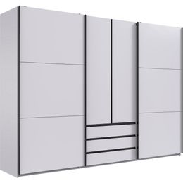 wimex Schwebet&uuml;renschrank &raquo;Magic by fresh to go&laquo; wei&szlig; B/H/T: 300cm x 216cm x 65cm, Schubladen: 3 Stk. T&uuml;ren: 4 Stk. Griffleisten schwarz