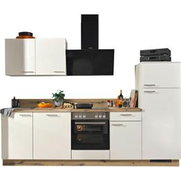 KOCHSTATION K&uuml;che &raquo;KS-Scafa, mit Soft-Close, mit h&ouml;henverstennbaren F&uuml;&szlig;en&laquo; vormontiert, wahlweise mit E-Ger&auml;ten, Stellbreite 280 cm wei&szlig; B/H/T: 280cm 