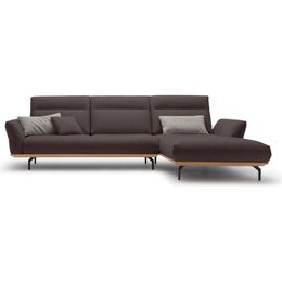 Creation BY ROLF BENZ Ecksofa &raquo;CR.460 Design-Sofa, verstellbare R&uuml;ckenlehne, L-Form&laquo; Sockel in Eiche, Winkelf&uuml;&szlig;e in Umbragrau, Breite 318 cm lila 