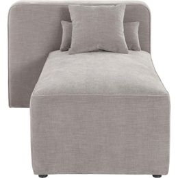Home Affaire Ottomane &raquo;Sundstrup&laquo; Modulserie, individuelle Zusammenstellung grau 100% Polyester B/H/T: 100cm x 76,5cm x 153cm, Samtoptik, Ottomane 