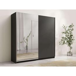 OTTO home Kleiderschrank &raquo;Kleiderschrank Fresnooo mit 5 Einlegeb&ouml;den, Spiegel und Kleiderstange&laquo; Garderobe mit 2 Schwebet&uuml;ren, B/H/T 200/207/62 cm 