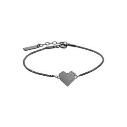 Liebeskind Berlin Damen Armband &raquo;Schmuck Geschenk Edelstahl Armkette Herz&laquo; schwarz 20cm, Edelstahl