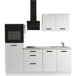 Wiho-K&uuml;chen wiho K&uuml;chen K&uuml;chenzeile &raquo;Compact&laquo; Breite 210cm, wahlweise mit Ger&auml;ten (ohne K&uuml;hlschrank) wei&szlig; B/H/T: 210cm, ohne E-Ger&auml;te