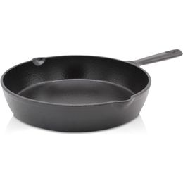 Kr&uuml;ger Bratpfanne &raquo;Einsenguss Pfanne TOLEDO&laquo; Gusseisen 1 Stk. tlg. f&uuml;r Induktions-Kochfelder geeignet schwarz &Oslash; 28cm + H&ouml;he 5cm