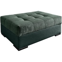 Collection AB Hocker &raquo;Josy, B: 98 cm&laquo; individuell zu kombinieren, Federkern gr&uuml;n 100%polyester B/H/T: 98cm x 41cm x 68cm, Cord Microfaser PRIMABELLE