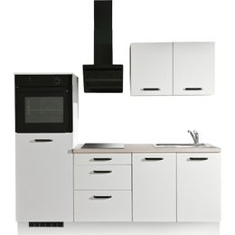 Wiho-K&uuml;chen wiho K&uuml;chen K&uuml;chenzeile &raquo;Compact&laquo; Breite 210cm, wahlweise mit Ger&auml;ten (mit K&uuml;hlschrank) wei&szlig; B/H/T: 210cm, ohne E-Ger&auml;te