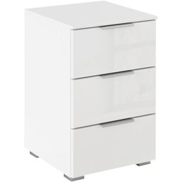 OTTO home Nachtkommode &raquo;Nachttisch Nachtschrank Nachtkonsole AGORDO mit Glasfront&laquo; in zwei Griff-Farben, Breite 40 cm, mit 3 ger&auml;umigen Schubladen f&uuml;r