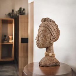 Casablanca by Gilde Afrikafigur &raquo;Skulptur Frau African Lady&laquo; beige Massivholz B/H/T: 27cm x 49cm x 10cm