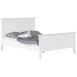 Home Affaire Bett &raquo;Paris Bettgestell, Doppelbett,&laquo; mit Kassetten-Optik an Kopf- und Fu&szlig;teil wei&szlig; Liegefl&auml;che L&auml;nge B: 200cm x 160cm, H&ouml;he Bettseite: 