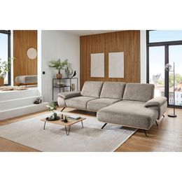 Die PlanBar Ecksofa &raquo;ZE-EM18063, Breite 322 cm&laquo; wahlweise mit Sitztiefen- und Armteilverstellung beige 100% Recyceltes Polyester B/H/T: 322cm x 89cm x