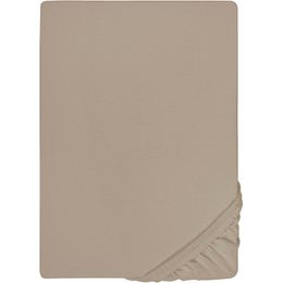Biberna Spannbettlaken &raquo;Conny&laquo; hochwertiges Jersey-Elasthan geeignet f&uuml;r Wasser- und Boxspringbetten blau Jersey-Elasthan, Obermaterial: 95% Baumwolle, 5% 