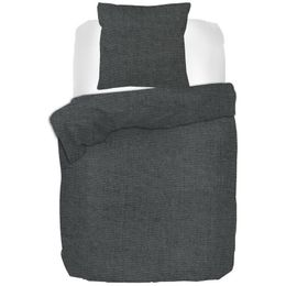 Kayori Bettw&auml;sche &raquo;Nikko&laquo; 2 Stk. Hergestellt aus GOTS-zertifizierter Bio-Baumwolle grau Leinen-Perkal, Obermaterial: 50% Baumwolle, 50% Leinen B/L: 