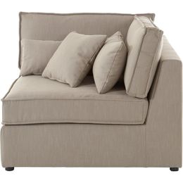 OTTO home Sofa-Eckelement &raquo;Florid&laquo; Teil eines Modulsofas, fester Sitzkomfort, auch in Cord grau Baumwollmix (60% Baumwolle/40% Leinen);Struktur fein (