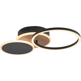 JUST LIGHT Deckenleuchte &raquo;SEVENT&laquo; LED-Board 1 Stk. Warmwei&szlig; LED braun 1, 1 Stk.