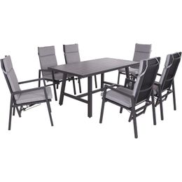 Garden Pleasure Garten-Essgruppe &raquo;DENIA/SINTRA&laquo; 7 Stk. tlg. schwarz Obermaterial: 100% Polyester Einheitsgr&ouml;&szlig;e