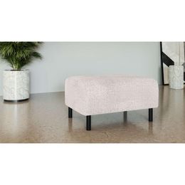 Home Affaire Polsterhocker &raquo;Glandine&laquo; beige 100% Polyester B/H/T: 70cm x 44cm x 50cm, Chenille-Struktur