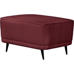 Home Affaire Polsterhocker &raquo;Ashly&laquo; in 3 Bezugsvarianten, Boucl&eacute;, Samtoptik und Struktur weich. rot 93% Polyester, 6% Acryl, 1% Baumwolle B/H/T: 77cm x