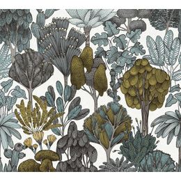 ARCHITECTS PAPER Vliestapete &raquo;Floral Impression&laquo; Wald botanisch floral glatt Blumentapete Tapete Dschungel Tapeten Wohnzimmer Schlafzimmer K&uuml;che gr&uuml;n Vlies B/L: 0,53m 