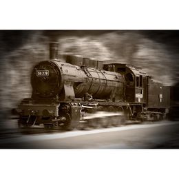 papermoon Fototapete &raquo;Steam Locomotive&laquo; glatt bunt Vlies B/L: 2m x 1,49m, Bahnen: 4 Stk.