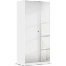 Rauch Dreht&uuml;renschrank &raquo;Reflect&laquo; mit Spiegelfront, inkl. praktischer Inneneinteilung und Stoffboxen-Set wei&szlig; Holzwerkstoff B/H/T: 91cm x 197cm x 54cm