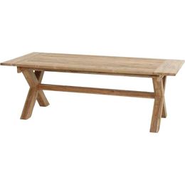 siena GARDEN Gartentisch &raquo;Cardiff&laquo; B/H: 100x76 cm,Teakholz beige B/H/T: 76cm x 180cm