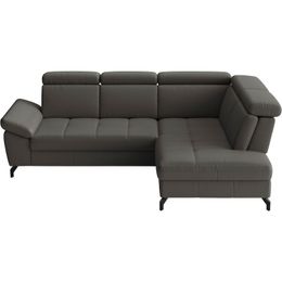 Sit & More sit&more Ecksofa &raquo;Vanity L-Form, B: 254 cm, Leder&laquo; Inkl.Sitz-,Kopf-und Armteilverstellung B/H/T: 254cm x 84cm x 197cm, NaturLEDER , Ottomane rechts,